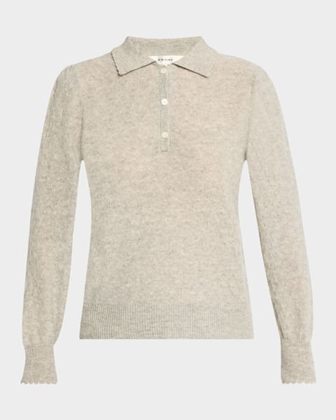 Joseph Knit Silk-Cashmere Polo Sweater | Neiman Marcus