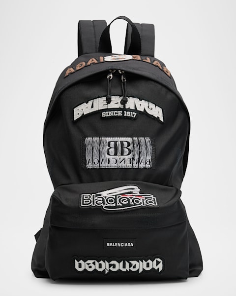 Balenciaga Men's Explorer Leather Backpack | Neiman Marcus