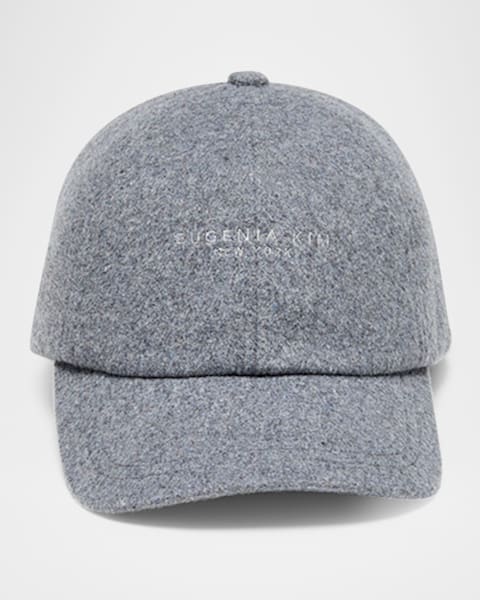 Saint Laurent YSL Wool Felt Baseball Cap | Neiman Marcus