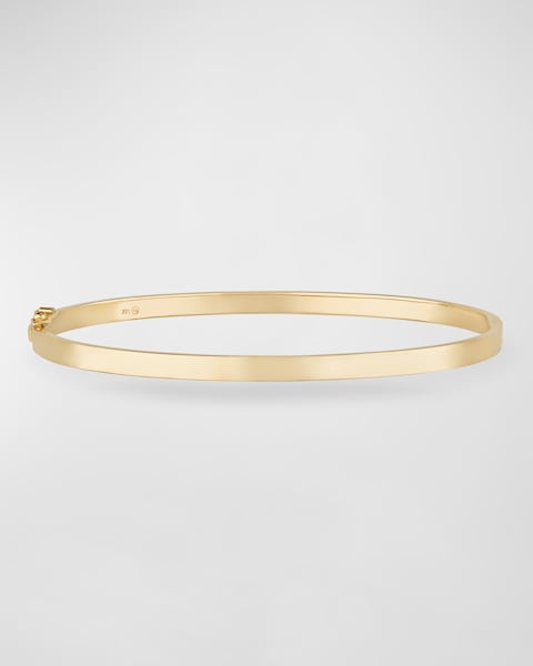 Sydney Evan 14K Gold Iconography Hinge Bangle | Neiman Marcus