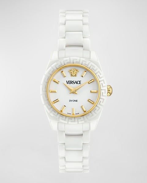 Versace 38mm Greca Logo Moonphase Watch with Bracelet Strap, Two Tone ...