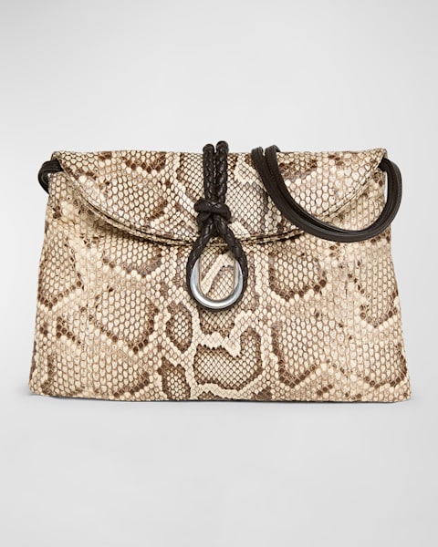 Bottega Veneta Solstice Small Python Shoulder Bag | Neiman Marcus