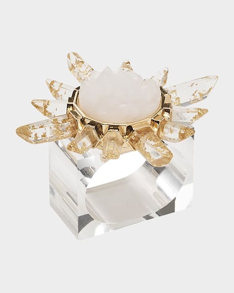 Arte Italica Crystal Napkin Rings, Set of 4 | Neiman Marcus