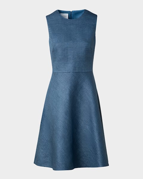 Akris Anemone Sheath Dress with Silk Organza Floral Detail | Neiman Marcus