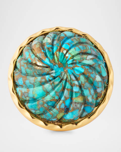 NEST Jewelry Carved Turquoise Statement Ring | Neiman Marcus