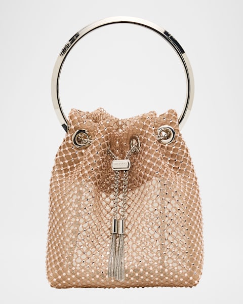 Benedetta Bruzziches Yennefer Mesh Metallic Crystal Top-Handle Bag ...