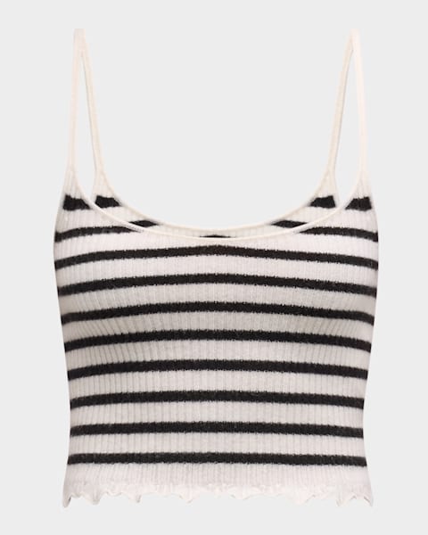 Ulla Johnson Gabi Cutout Gathered Jersey Tank Top | Neiman Marcus