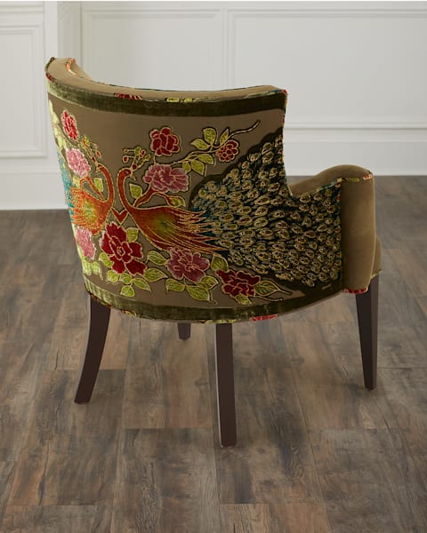 Haute House Peacock Bench with Brass Legs, 42" | Neiman Marcus