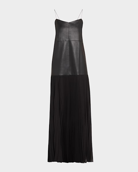 Alexis Marce Off-the-Shoulder Pleated Knit Maxi Dress | Neiman Marcus