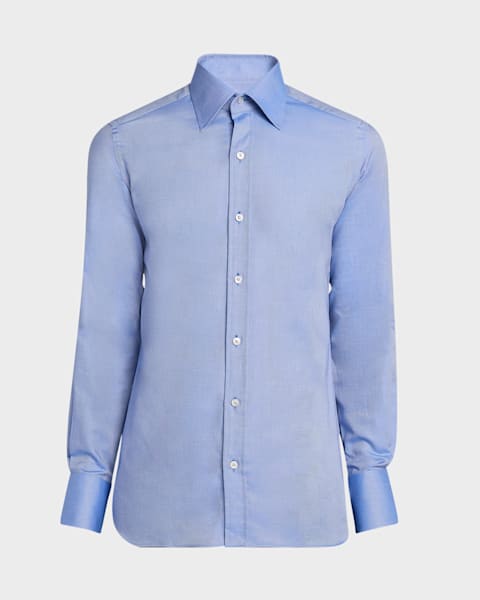 JW Anderson Men's Denim Polo Shirt | Neiman Marcus