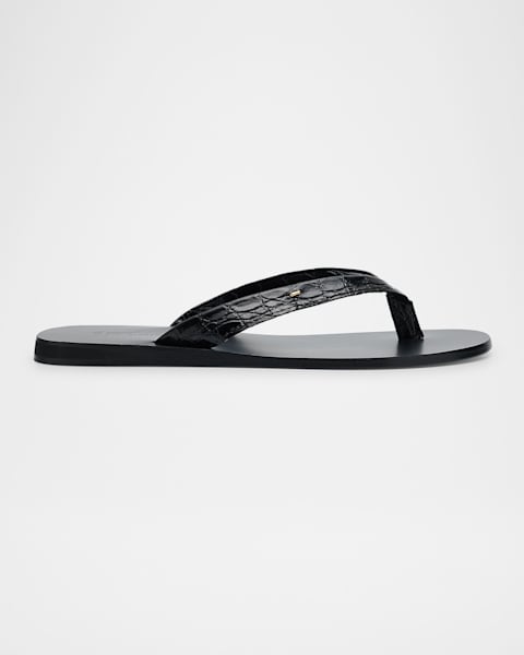 Loewe Men's Ease Goatskin Slide Sandals | Neiman Marcus