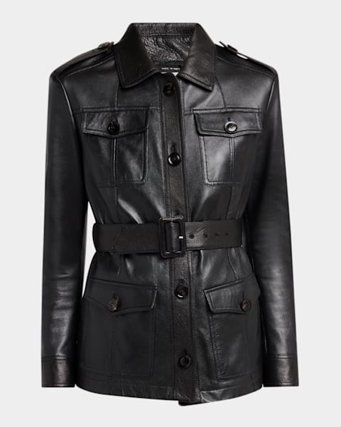 Bottega Veneta Smooth Nappa Leather Short Jacket | Neiman Marcus