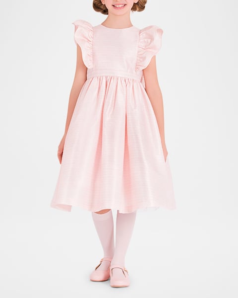 Habitual Girl's Smocked-Waist Ruffle Dress, Size 7-16 | Neiman Marcus