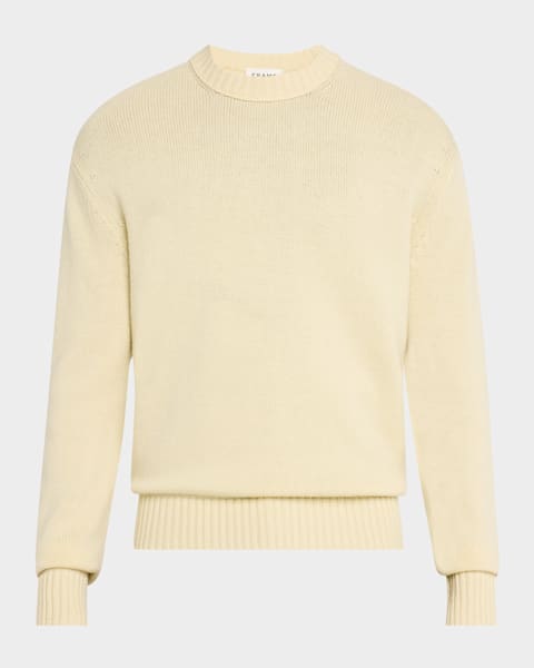 FRAME Men's Wool-Silk Polo Sweater | Neiman Marcus