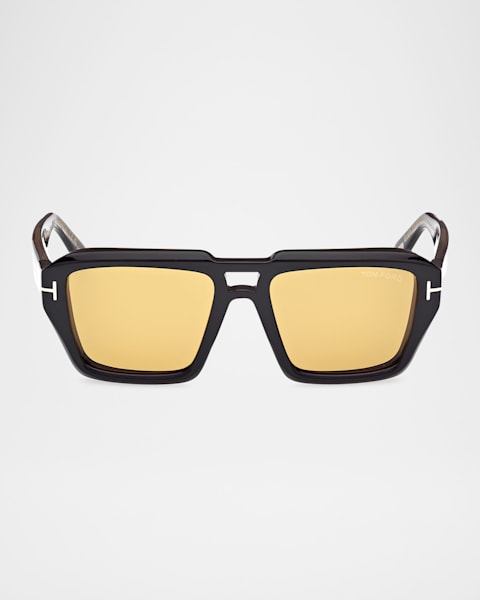 TOM FORD Men's Redford Acetate Rectangle Sunglasses | Neiman Marcus