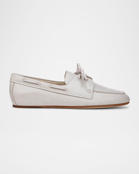 Loro Piana Leather Tassel Moccasin Driver Loafers | Neiman Marcus