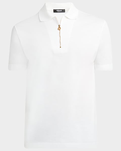 Men's Pop Medusa Tipped Polo Shirt | Neiman Marcus