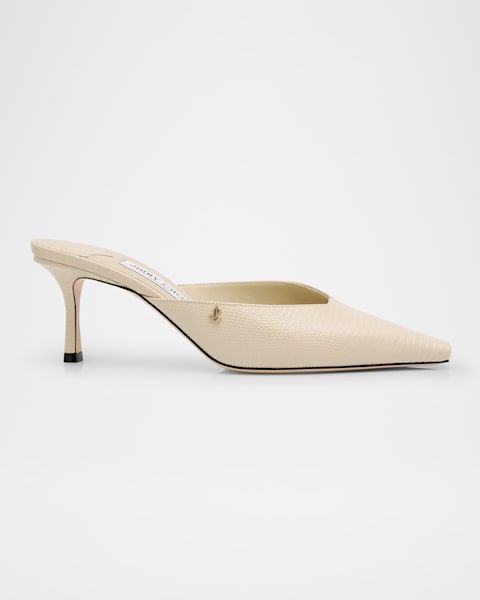 Manolo Blahnik Maysale Velvet Buckle Mule Pumps | Neiman Marcus