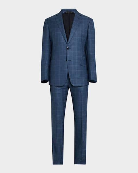 Giorgio Armani Men's Solid Wool-Blend Suit | Neiman Marcus