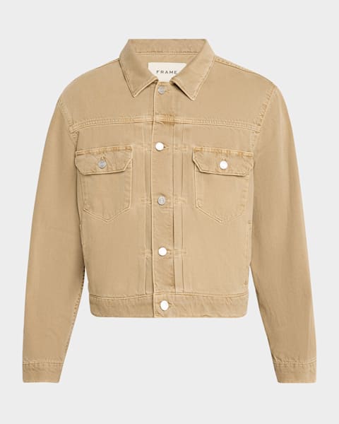 FRAME Men's Lightweight Denim Trucker Jacket | Neiman Marcus