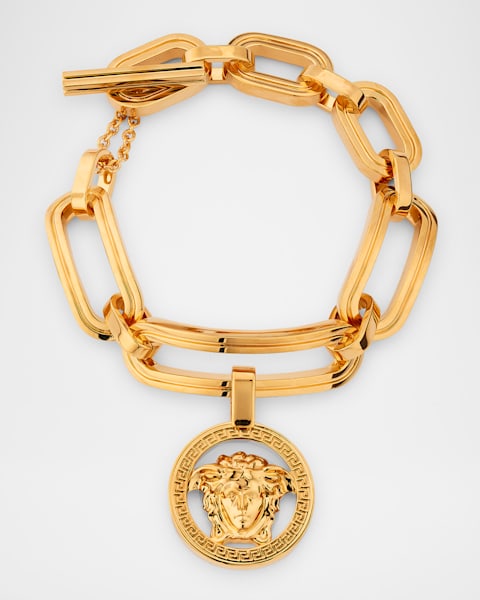 Versace Greca Medusa Metal Strass Cuff Bracelet | Neiman Marcus