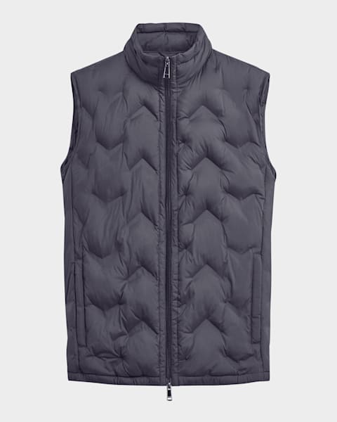 Bugatchi Men's Mock-Neck Knit Vest | Neiman Marcus