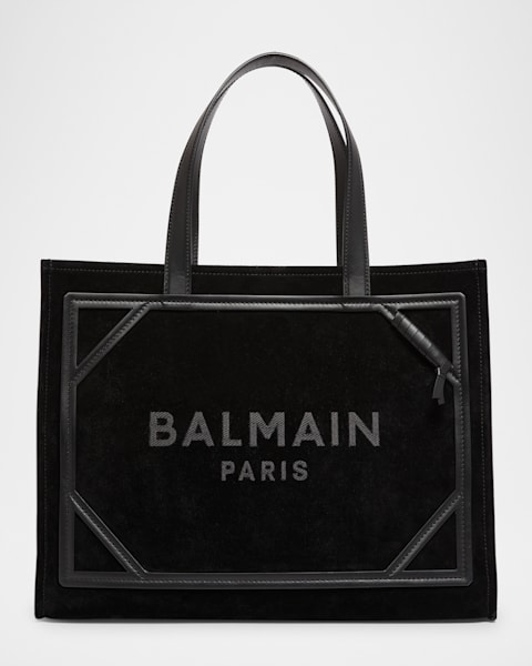 Balmain B Army Medium Shopper Tote Bag in Monogram Jacquard | Neiman Marcus