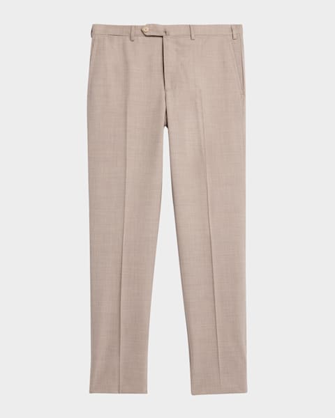 Emporio Armani Men's Printed Corduroy Flat-Front Pants | Neiman Marcus