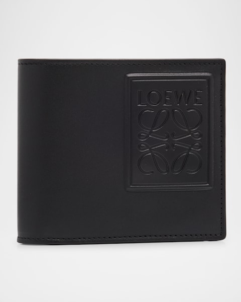 Loewe Men's Anagram Bicolor Leather Bifold Wallet | Neiman Marcus