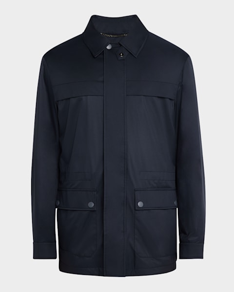 Canali Men's Full-Zip Bomber Jacket | Neiman Marcus