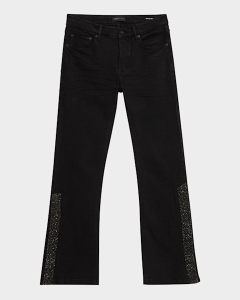 Amiri Men's Crystal-Embellished Repaired Baggy Jeans | Neiman Marcus