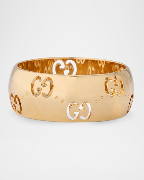 Gucci 18k Yellow Gold Icon Diamond Heart Ring | Neiman Marcus