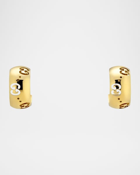 Gucci Trademark Heart Pendant Hoop Earrings | Neiman Marcus
