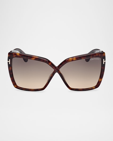 TOM FORD Elsa Gradient Acetate Butterfly Sunglasses | Neiman Marcus