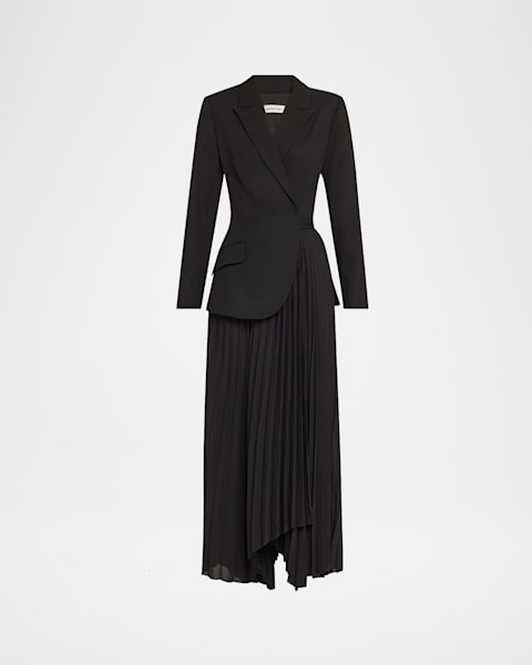 SIMKHAI Helena Combo Blazer Sleeveless Midi Dress | Neiman Marcus
