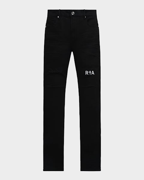 RTA Men's Clayton Distressed Paint-Splatter Jeans | Neiman Marcus