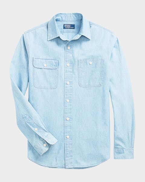 Frescobol Carioca Men's Mello Linen Polo Shirt | Neiman Marcus