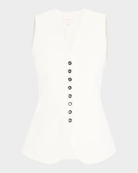 Veronica Beard Hoxton Long Wool-Blend Vest | Neiman Marcus