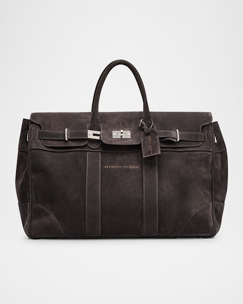 Bottega Veneta Men's Medium Intrecciato Leather Duffel Bag | Neiman Marcus