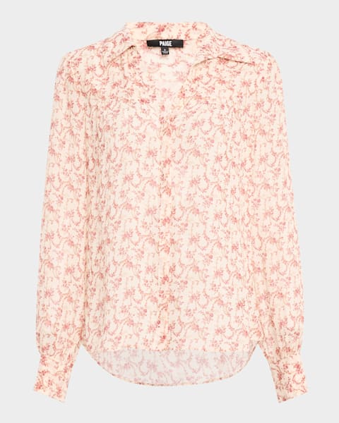 Max Mara Key Twisted Long-Sleeve Silk Blouse | Neiman Marcus