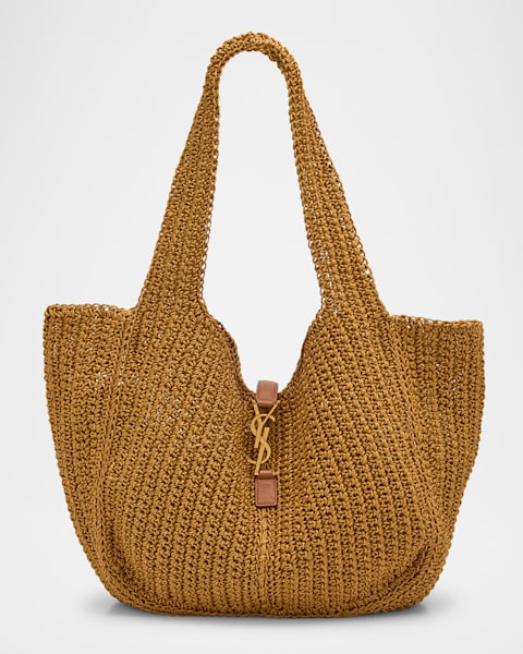 Saint Laurent Le 5 À 7 Bea YSL Leopard-Print Tote Bag in Calf Hair ...