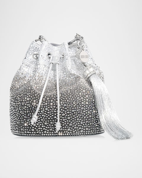 Jimmy Choo Bon Bon Bow Crystal Bucket Bag | Neiman Marcus