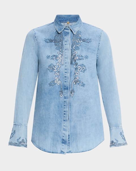 Polo Ralph Lauren Denim Western Shirt | Neiman Marcus