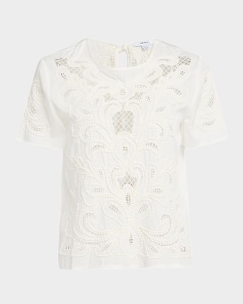 Rag & Bone Gabby Embroidered Top | Neiman Marcus