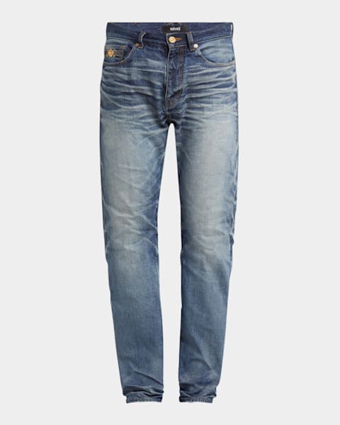 Diesel Men's Stonewashed Biker Jeans | Neiman Marcus