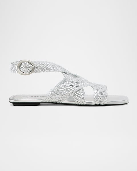 Stuart Weitzman Island Patent Slingback Espadrille Sandals | Neiman Marcus