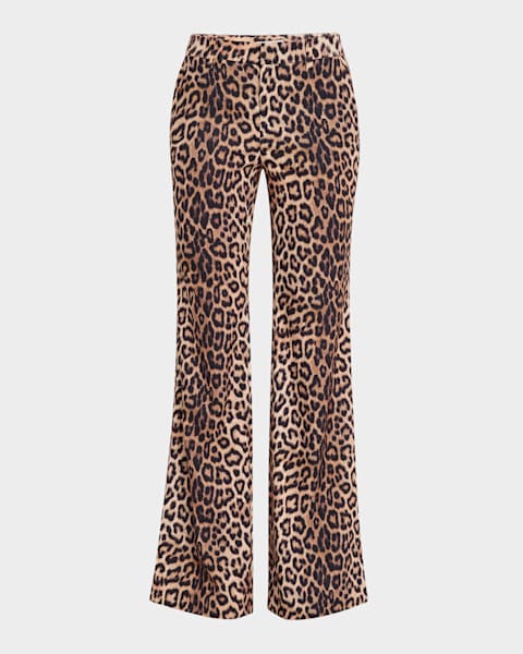 Dolce&Gabbana Leopard Straight-Leg Pants | Neiman Marcus