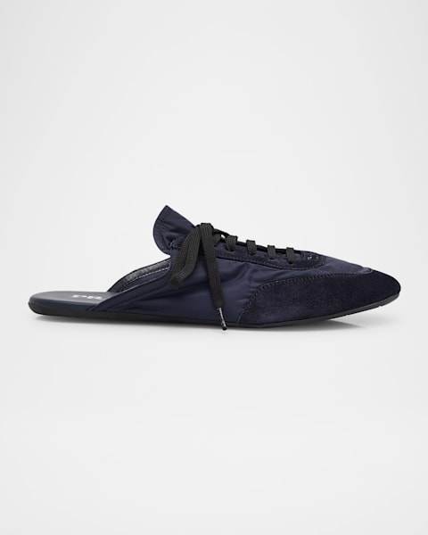 Prada Collapse Low-Top Suede Sneakers | Neiman Marcus