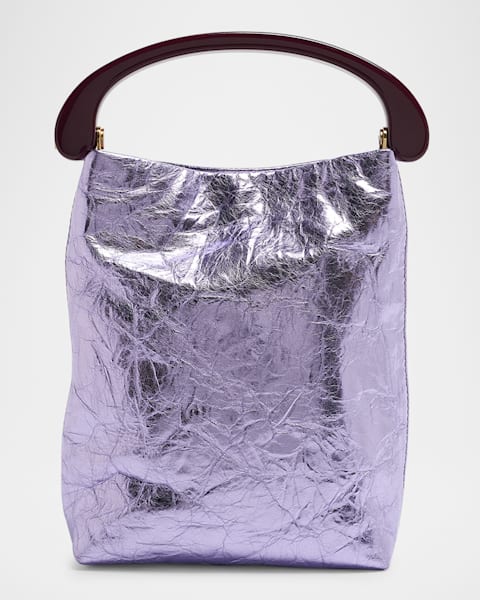 Dries Van Noten Small Twisted Leather Top-Handle Bag | Neiman Marcus