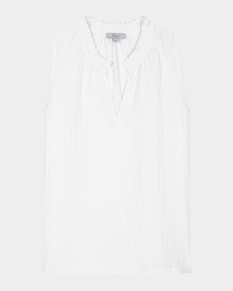 Rails Trea Sleeveless Plisse Blouse | Neiman Marcus